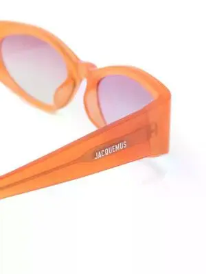 Jacquemus Oval Frame Sunglasses - Orange
