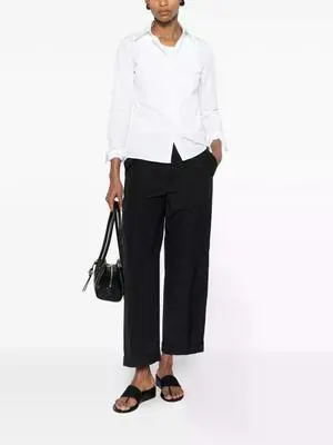 Peserico Elasticated Waistband Turned-up Cuff Trousers