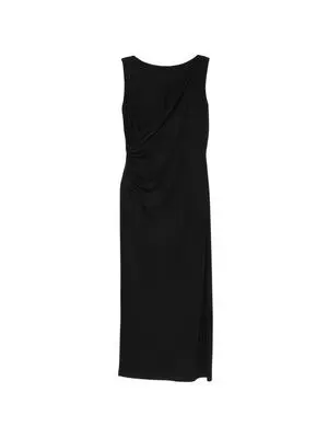 PENNYBLACK Sleeveless Ruched Midi Dress - Black