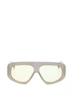 Attico X Linda Farrow Geometric-frame Sunglasses - Silver