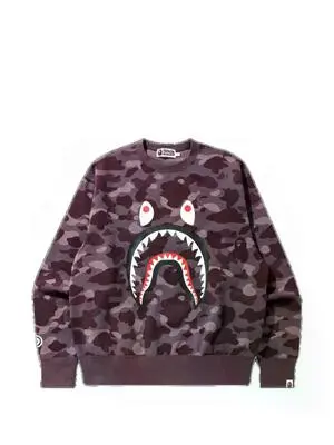 A BATHING APE Color Camo Shark Sweatshirt - Red