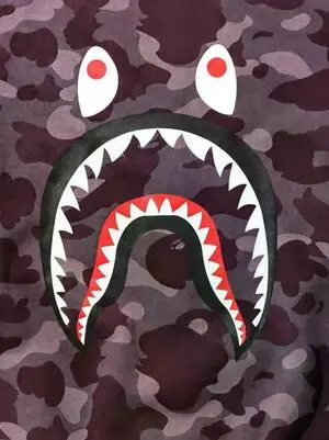 A BATHING APE Color Camo Shark Sweatshirt - Red