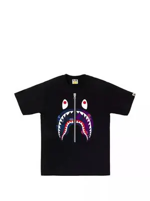 A BATHING APE Color Camo Shark T-shirt - Black