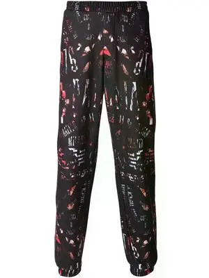 COUNTY OF MILAN Printed Track Pants - Black