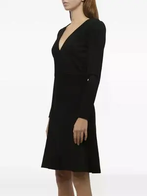Alexander McQueen Long-sleeved V-neck Dress