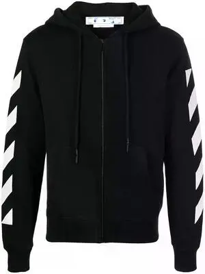 Off-White Arrows-print Cotton Zip-up Hoodie