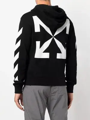Off-White Arrows-print Cotton Zip-up Hoodie