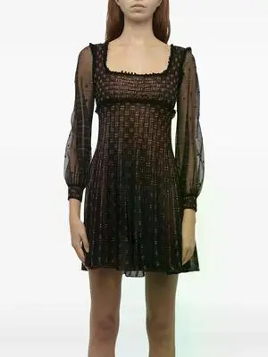 Alexander McQueen Embroidered Lace Mini Dress