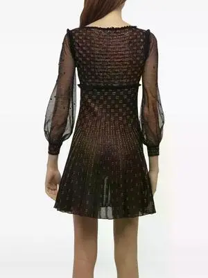 Alexander McQueen Embroidered Lace Mini Dress