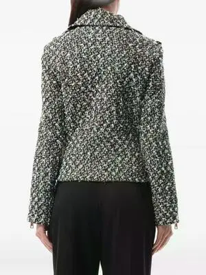 LANVIN Asymmetrical Zip Tweed Jacket