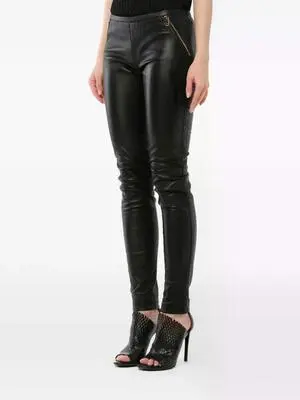 Emilio Pucci Zip-detail Leather Trousers