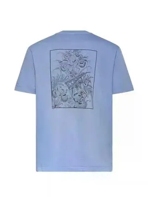 Etro Pegaso-embroidered Graphic-print T-shirt