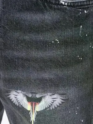 COUNTY OF MILAN Wing Jeans In Dark Grey Cotton Blend