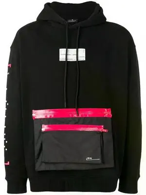 COUNTY OF MILAN Confidencial Zip Pocket Hoodie - Black