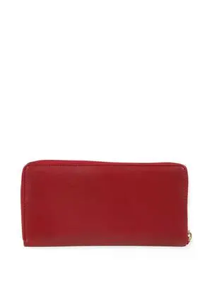 Comme Des Garçons Zip-around Leather Wallet - Red