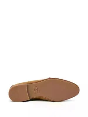 FRAU Suede Buckle Detail Loafers - Neutrals