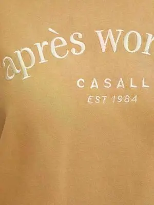 CASALL Logo Embroidered Dropped-shoulder Sweatshirt