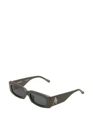 Attico X Linda Farrow Mini Marfa Rectangle-frame Sunglasses - Neutrals