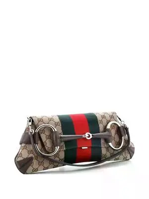 Gucci Horsebit Gg Canvas Medium Shoulder Bag