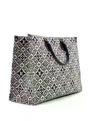 LOUIS VUITTON Onthego Limited Edition Monogram Jacquard Gm Tote Bag - Black