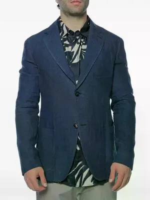 Emporio Armani Single-breasted Blazer - Blue
