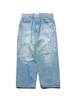 HERILL Paint-splatter Distressed Jeans - Blue
