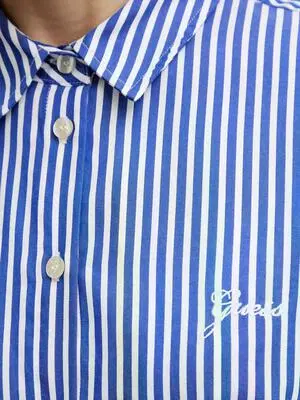 Guess Striped Logo-embroidered Shirt
