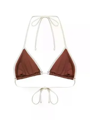 MC2 SAINT BARTH Triangle Bikini Top - Brown