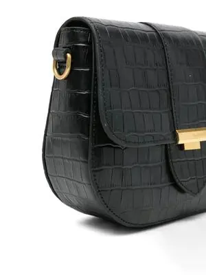 LANCASTER Exo Ily Croc-effect Leather Crossbody Bag