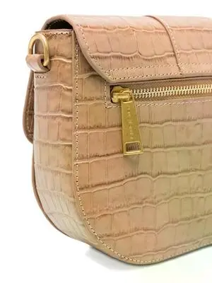 LANCASTER Beige Croc-effect Cross Body Bag