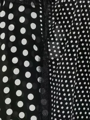 Junya Watanabe Polka-dot Lace-trimmed Midi Dress