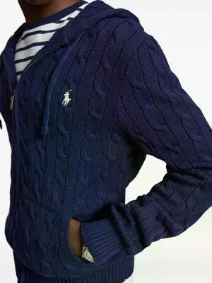 Polo Ralph Lauren Cable Knit Zip-up Hooded Cardigan