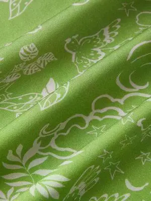 Shanghai Tang Graphic Print Tunic - Green