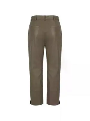 THE FRANKIE SHOP Lior Leather Trousers - Brown