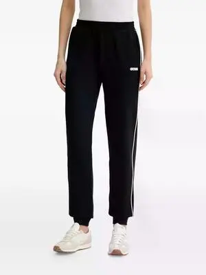 Guess Logo Patch Side Stripe Track Pants - Black