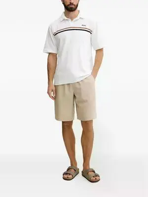 Guess Drawstring-waist Logo-patch Shorts