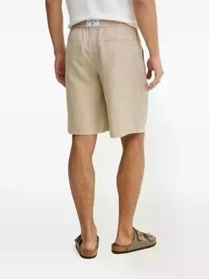 Guess Drawstring-waist Logo-patch Shorts