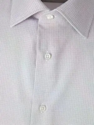 Canali Micro-check Long-sleeve Shirt