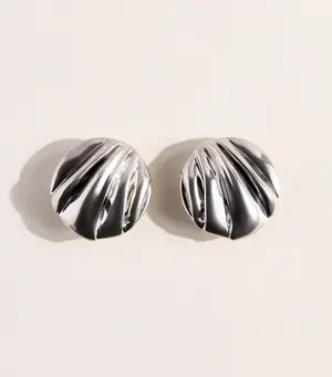 Chloé Pleats Clip-on Earrings - Silver