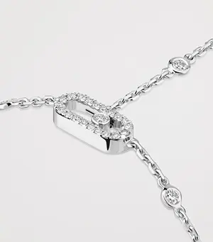 Messika Move Uno White Gold And Diamond Hand Bracelet
