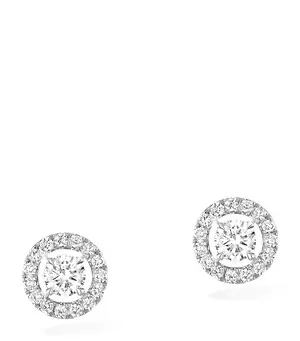 Messika Joy Small Stud Earrings In White Gold And Diamonds - Silver