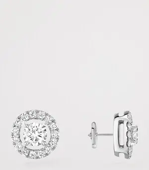 Messika Joy Small Stud Earrings In White Gold And Diamonds