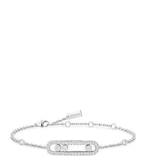 Messika Baby Move Classique Diamond Bracelet In White Gold - Silver