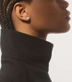 Messika Joy 18k White Gold & Diamond Stud Earrings