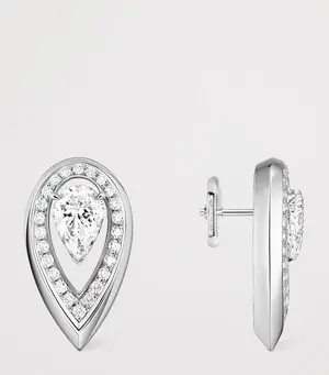 Messika Fiery White Gold And Diamond Stud Earrings