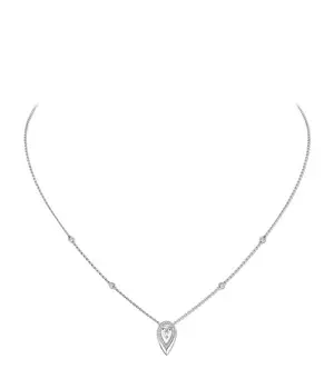 Messika Fiery Diamond Necklace In White Gold - Silver
