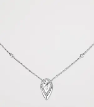 Messika Fiery Diamond Necklace In White Gold