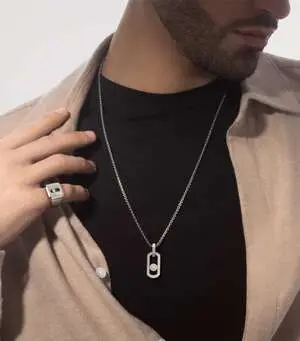 Messika So Move Titanium And Diamond Pendant Necklace
