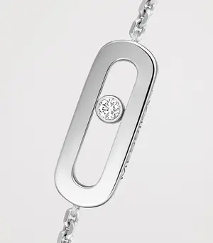 Messika Move Uno White Gold And Diamond Chain Bracelet - Silver