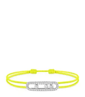Messika White Gold And Diamond Pavé Bracelet - Silver